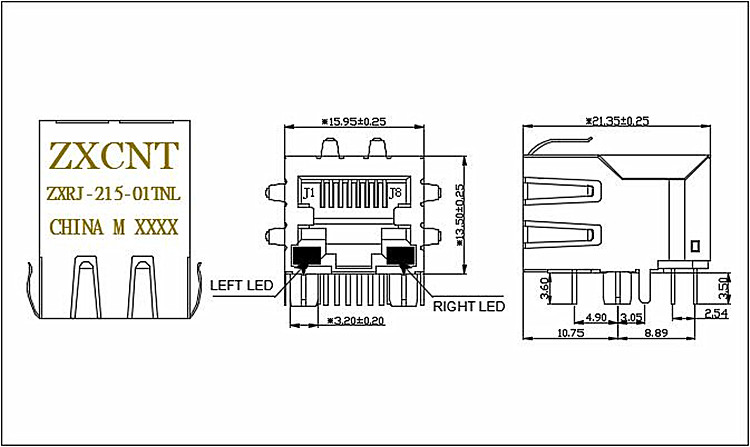 RJ45集成千兆 带灯带弹网络插座 - 深圳市朱讯电子有限公司